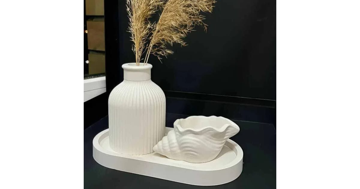 Decorative Tray Vase Set – 3 Pieces | TRUELECT